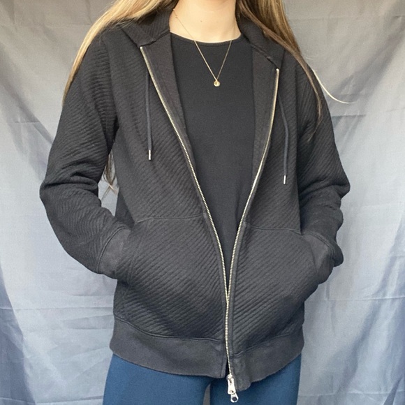 Club Monaco | Jackets & Coats | Club Monaco Small Black Zip Up Warm Hoodie Jacket | Poshmark